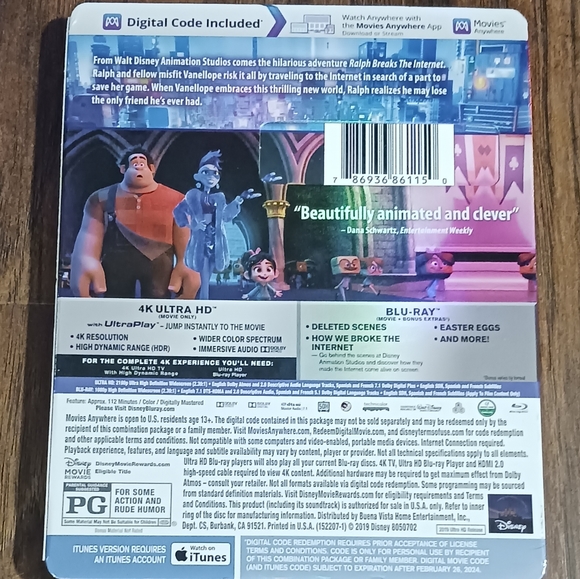 Disney | Media | Walt Disneys Ralph Breaks The Internet Ult Coll Ed On ...